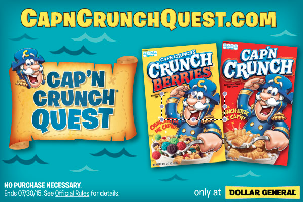 Play Cap'n Crunch Quest for your chance to win! - My Crazy Savings